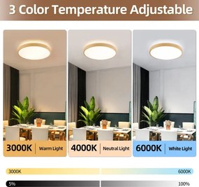 Brilagi-LED Stmívat. svítidlo GLASS POOL DOUBLE LED/60W/230V 50 cm dek. dřeva+DO