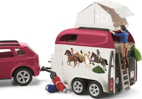Schleich 42535 Dobrodružné auto s přívěsem a koněm