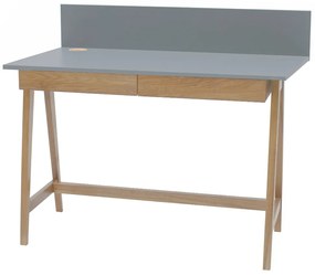 OnaDnes -20% Šedý lakovaný pracovní stůl RAGABA LUKA 110 x 50 cm