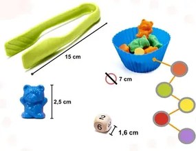 KIK Montessori hra Medvídci - nauč se počítat / Didaktická hračka / 44