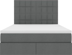 Postel s úložným prostorem a matrací Tmavě šedá 140 x 200 cm 3371785