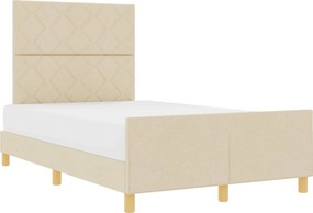 Rám postele s čelo Krémová 120 x 200 cm textil 3344800