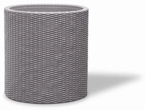 Květináč Keter Cylinder M Silver Grey