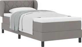 Postel s boxspringem s čelo Taupe 90 x 200 cm textil 3340070
