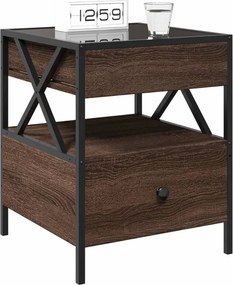 Noční stolek s Infinity LED hnědý dub 40 x 40 x 51 cm 3284105