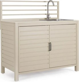 BIZZOTTO Modul zahradní kuchyňské linky s dřezem ARIA béžová 120x62 cm 0790372