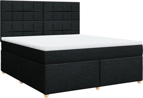 Box spring postel s matrací černá 180x200 cm textil 3293661