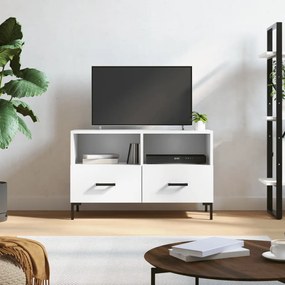 TV skříňka bílá 80 x 36 x 50 cm kompozitní dřevo