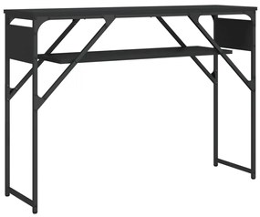 vidaXL Konzolový stolek s policí černý 105x30x75 cm kompozitní dřevo