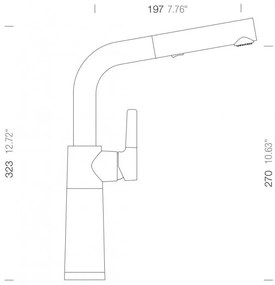 Schock Baterie dřezu SC-540 Bronze vytahovací