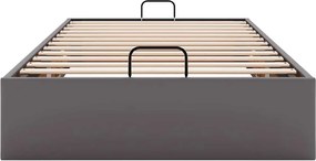 Osmanský rám postele bez matrace šedá 90x200 cm umělá kůže 3310782