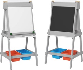 AIYAPLAY dětská tabule 3 v 1 šedá | Aosom
