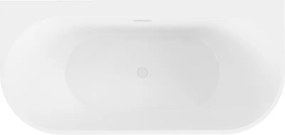 Mexen Oval+ volně stojící vana ke zdi 170 x 80 cm, bílá, bílý přepad - 52681708000-20