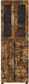 Vysoký bufet FLORIN 60 x 35 x 182 cm Kouřový dub 3397919