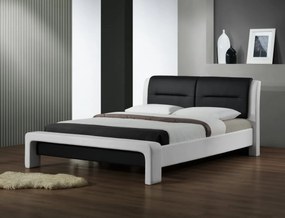 Čalouněná postel Cassandra 120x200 dvoulůžko - bílo-černá