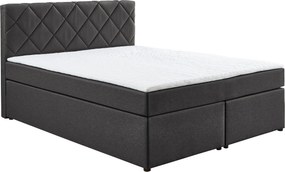 XXXLutz POSTEL BOXSPRING, 140/200 cm, antracitová Boxxx - Jednolůžkové postele - 002157008403