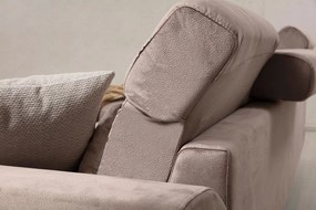 Designová rohová sedačka Heimana 308 cm béžová - levá