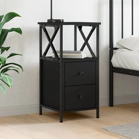 vidaXL Noční stolek černý 34 x 35,5 x 70 cm kompozitní dřevo