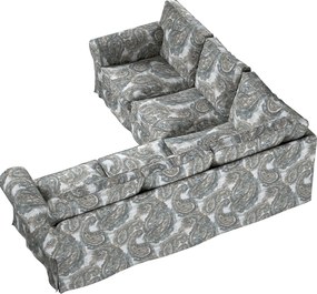 Potah na pohovku IKEA  Ektorp rohová barva vícebarevná látka pletený vzor, vzorované