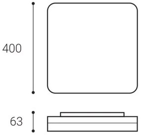 LED2 - LED Stropní svítidlo SQUARE II LED/30W/230V 3000/4000/5700K IP54