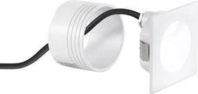 FAN INC-ONYX-Q1 BCO Zápustné venkovní svítidlo LED Onyx, bílé, hliník, 2 W, 420 lm, 4000 K, IP54, 8 x 8 x 4 cm - FANEUROPE