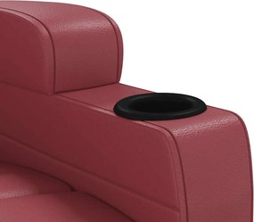 Polohovací křeslo vínové umělá kůže 340963