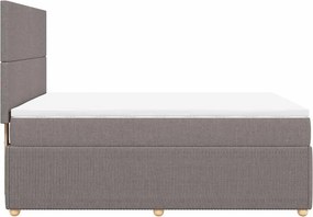 Box spring postel s matrací taupe 140x190 cm textil 3294348