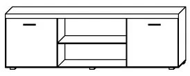 TV stolek/skříňka Salford S8 (švestka + grafit). 606015