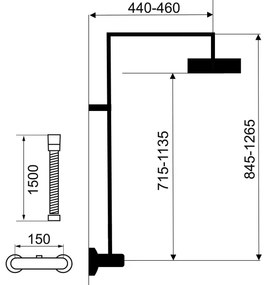 Novaservis - Sprchová sada s termostatickou baterií METALIA ECO lesklý chrom