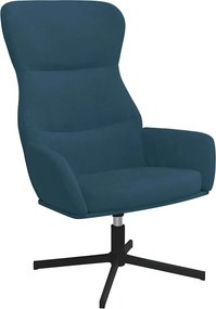 Relaxační křeslo modré samet 341118