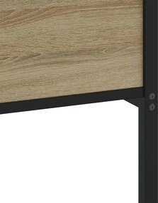 Kovový rám postele bez matrace dub sonoma 200 x 200 cm 3308507
