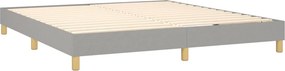 Box spring postel s matrací světle šedá 160 x 200 cm textil 3140785