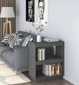 vidaXL Knihovna 60 x 35 x 71 cm masivní dřevo borovice [810861] Barva: Šedá