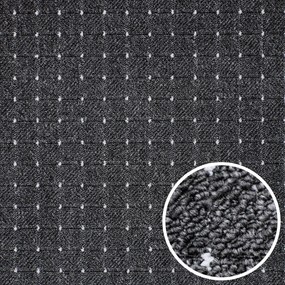 Condor Carpets, Metrážový koberec Udinese antracit - neúčtujeme odřezky z role, na míru, šíře 4m, černá, filc, chodba / předsíň