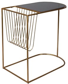 OnaDnes -20% Zlatý kovový odkládací stolek DUTCHBONE Eileen 51 x 31,5 cm