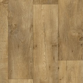 Beauflor, PVC podlaha - lino Texalino Supreme 7801 Valley Oak - dub, na míru, šíře 5m, hnědá, filc, chodba / předsíň