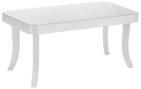 Somebunny Dětský obdélníkový stůl bílé nožičky - Bílá, 47 cm