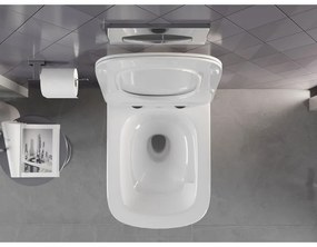 Mexen Timo, závěsná WC mísa 555x370x335 mm, Rimless Tornádo, bílá lesklá, 3365XX00T