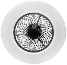 Toolight Toolight, LED stropní svítidlo s ventilátorem APP1552-C, černá-bílá, OSW-05181