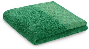 Bavlněný ručník osuška se zlatým zdobením Zelená MIDAL