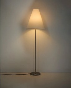 Stojací lampa ve stříbrné barvě s textilním stínidlem (výška 153 cm) Navat – Kave Home