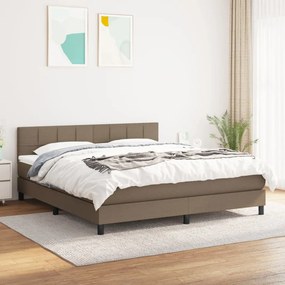 Box spring postel s matrací taupe 180x200 cm textil 3140077
