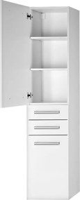 Aqualine Aqualine, VEGA Skříňka vysoká s košem, 40x184x31cm, bílá, VG180