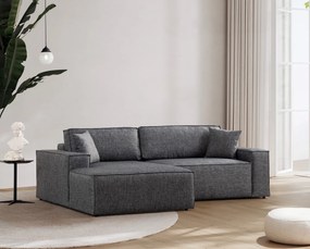 Hanah Home Rohová pohovka PIRLO tmavě šedá levá