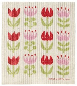 Celulózová utěrka Tulip red 17x20 cm, Klippan Švédsko