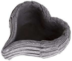 Pietní dekorace Betonový květináč Srdce, 20 x 8,5 x 18,5 cm