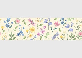Samolepící bordura na zeď Zahradní Vážky | 5 m x 13.8 cm | DWB8487
