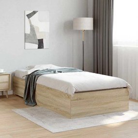 Rám postele se zásuvkou Hnědá 90 x 190 cm Kompozitní dřevo 3345122