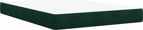 Box spring postel s matrací tmavě zelená 160x200 cm samet 3290963