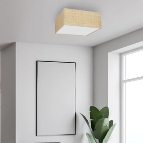 Stropní svítidlo Marshall Square, 1x ratanové stínítko, (bílé plexisklo), (50 cm)